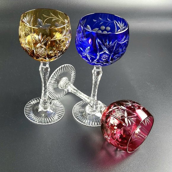 Dining | Vintage Vineyard Grape By Bayel Multicolor Cutcrystal Wine ...